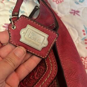 boc | Bags | Boc Born Concepts Western Purse Shoulder Bag Maroon Red ...